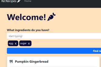 Re:Recipes | Devpost