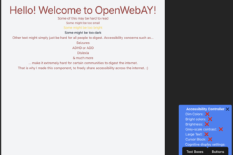 OpenWebAY | An open source web tool for accessibility | Devpost