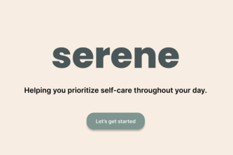 serene - A Self Care Webapp | Devpost