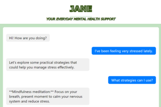 Jane: Mental health chat bot | Devpost