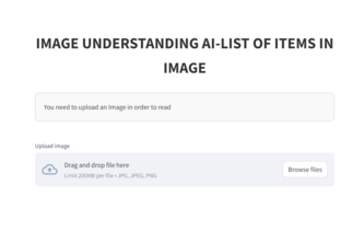 IMAGE UNDERSTANDING AI-LIST OF ITEMS IN IMAGE | Devpost