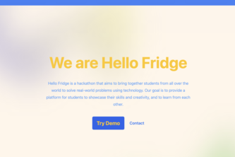 Hello Fridge | Devpost