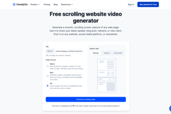 Free scrolling website video generator | Devpost