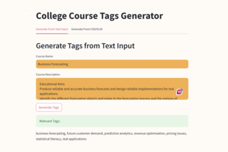 College Module Tag Generator | Devpost