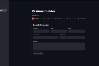 Resume Builder | Devpost