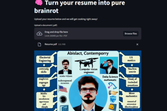 Resume turns into pure brainrot | Devpost