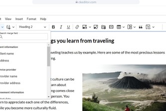Add and configure merge fields with CKEditor | Devpost