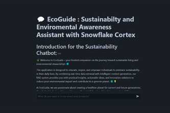 EcoGuide: Sustainability Environmental Awareness Assistant | Devpost