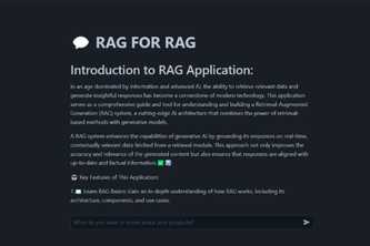 RAG for RAG: Get to know about RAG with RAG | Devpost