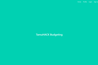 TamuHack Budgeting | Devpost