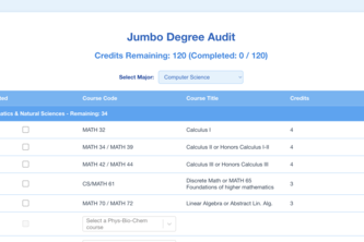 Jumbo Degree Audit | Devpost