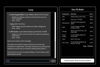 Lucy - AI PC Building Assistant | Devpost