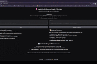 MaskMind: Fine-Tuned Financial Mask-Filler Model | Devpost