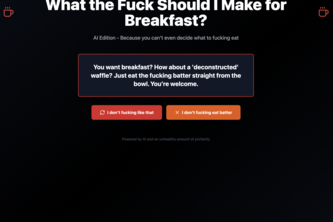 WTF do I make for breakfast | Devpost