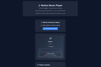 Motion Music Player | Devpost