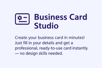 Business card studio | Devpost