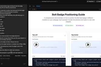 Bolt Badge Positioning Guide | Devpost