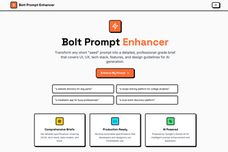 Bolt prompt enhancer | Devpost