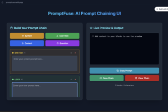 PromptFuse: AI Prompt Chaining UI | Devpost