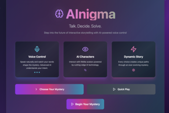 AInigma - Talk. Decide. Solve. | Devpost