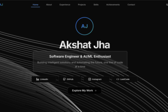 Akshat's Modern Portfolio | Devpost