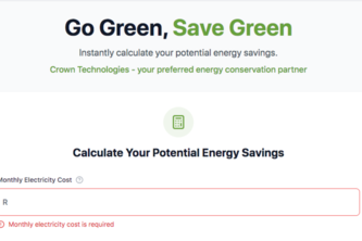 Crown Energy Savings Calculator | Devpost