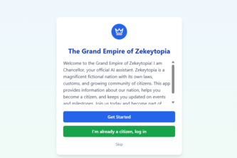 The Official Webapp of the Grand Empire of Zekeytopia | Devpost