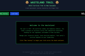 Wasteland Trail | Devpost