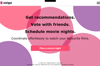 Saiga - Movie Night Scheduler | Devpost