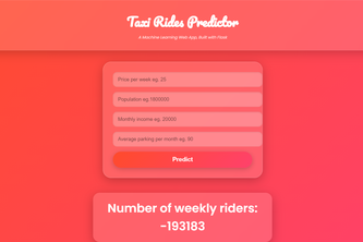 TAXI_ML | Devpost
