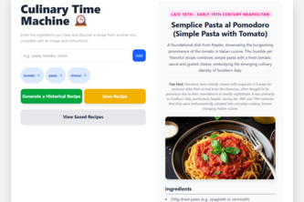 Culinary Time Machine | Devpost