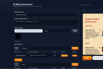 AI Menu Generator | Devpost
