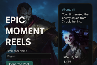 Epic moment reels | Devpost