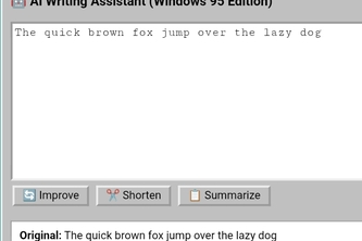 Re-Animator: Windows 95 AI Writing Assistant | Devpost