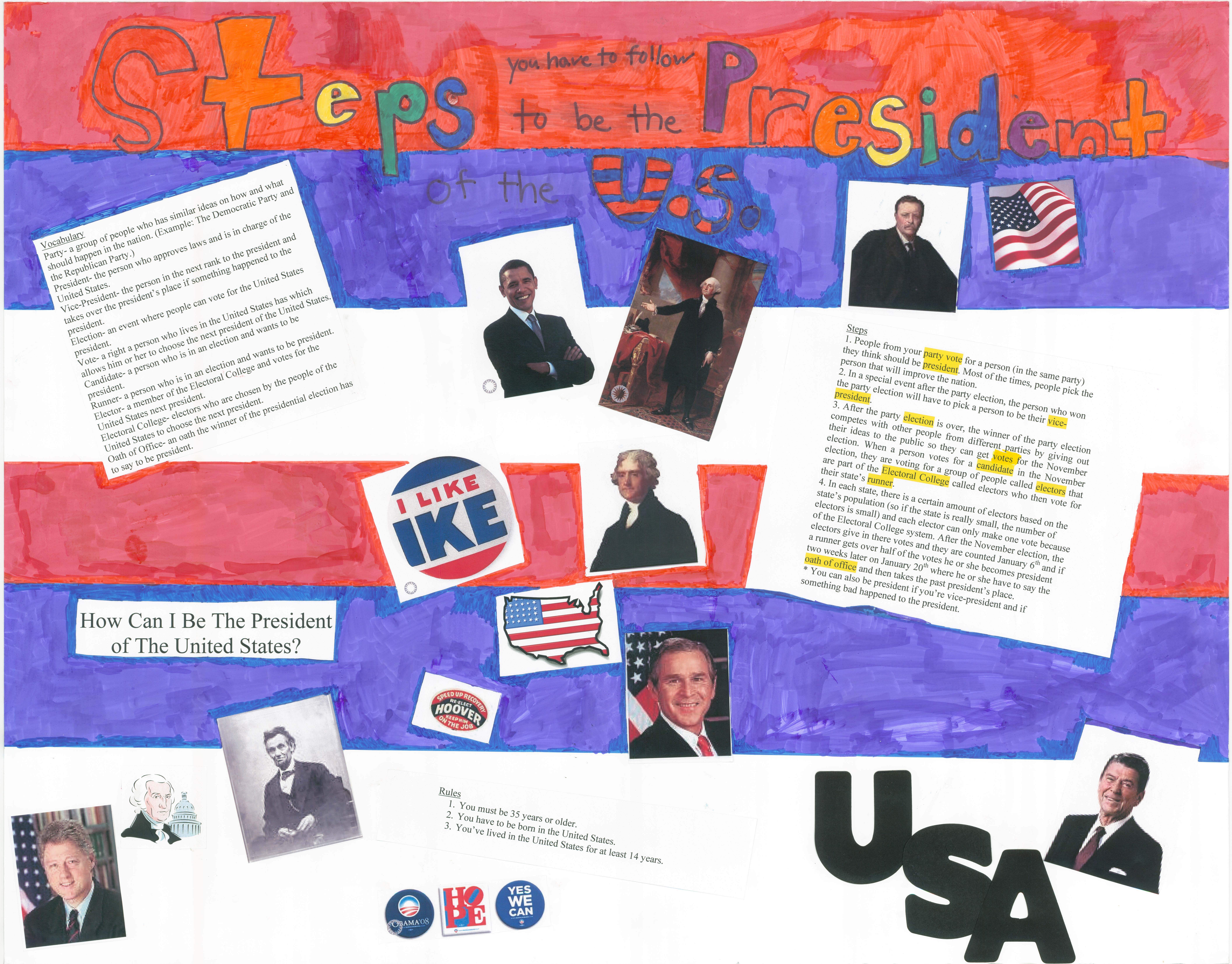 The President cares for US! | Kids.gov “How Do I Become President ...