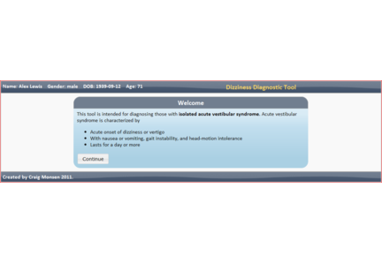 Dizziness Diagnostic Tool | SMART Apps for Health