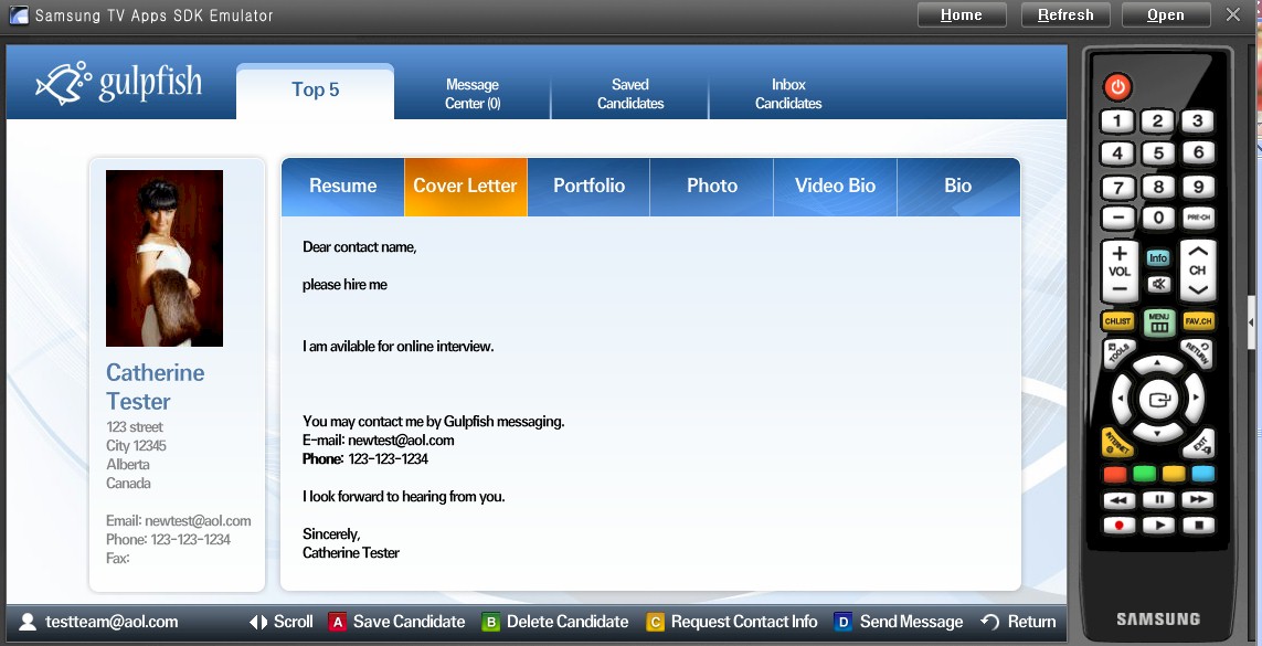 Gulpfish Social Job Connect for Samsung TV | Samsung Free the TV Challenge