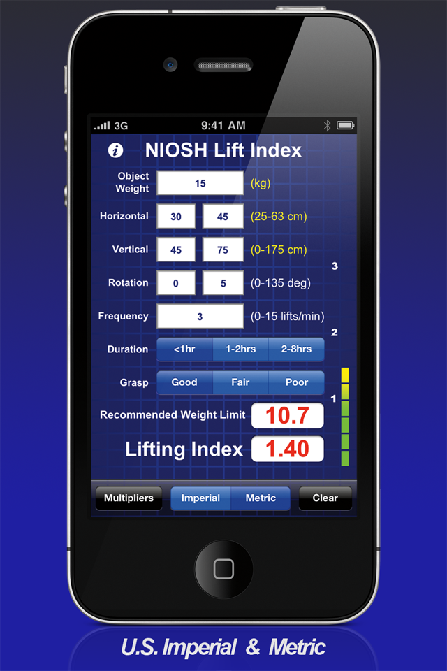 NIOSH Lift Index App | DOL Worker Safety and Health App Challenge