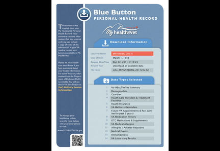 My HealtheVet / Blue Button v.2 | Health Design Challenge
