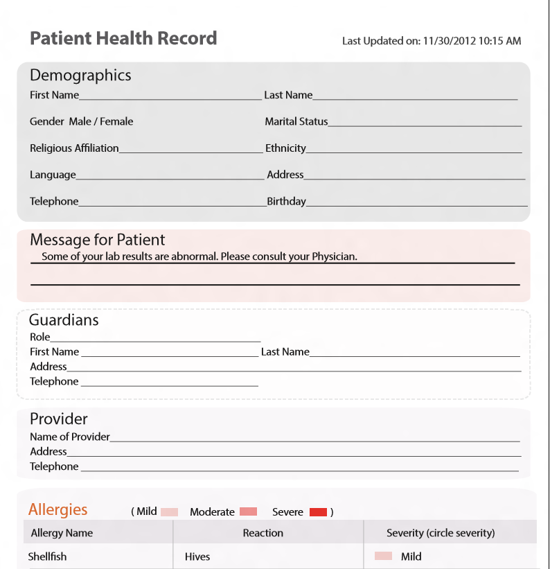 Simple Read Patient Health Record | Health Design Challenge
