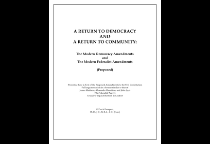 A Return to Democracy and a Return to Community: The Modern Democracy ...