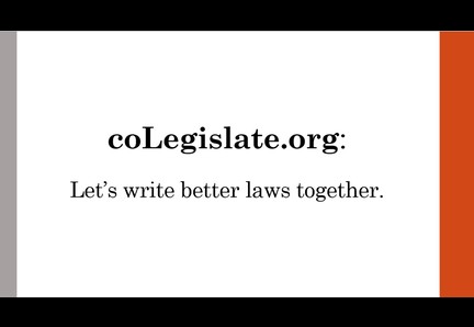 coLegislate.org: Let's write better laws together. | Looking@Democracy