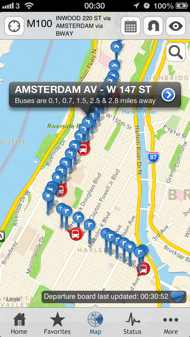 Bus New York City for iPhone | MTA App Quest