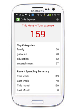 Daily Expense | Samsung Gear App Challenge
